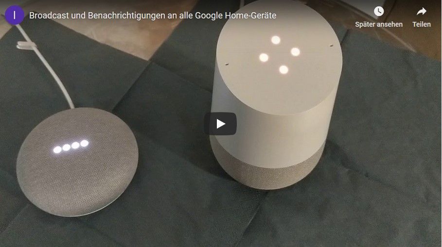 Durchsage in Google Home - Medienman